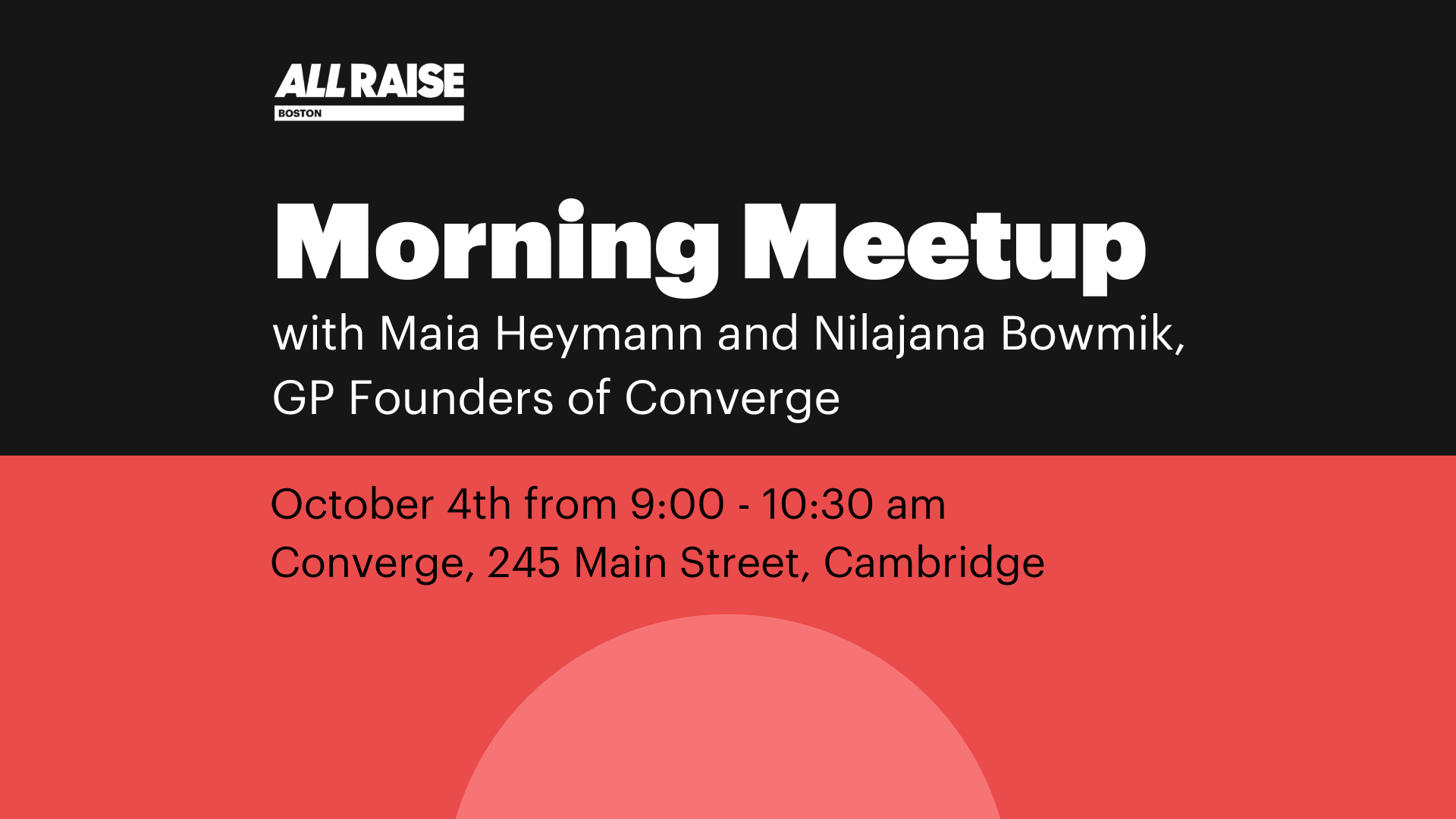 All Raise Boston Chapter: VC Principal Morning Meetup